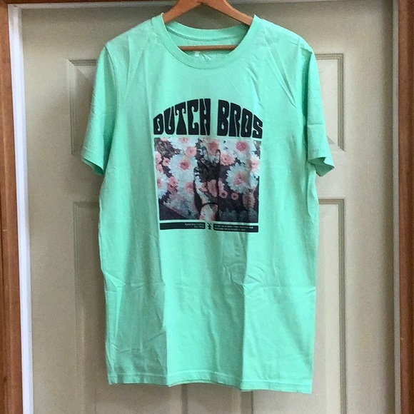 Dutch Bros | Shirts | Dutch Bros Mens Peace Flowers Cotton Tshirt ...